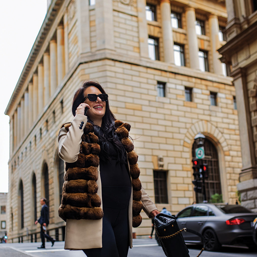 Mocha Chinchilla Vest – Musifurs